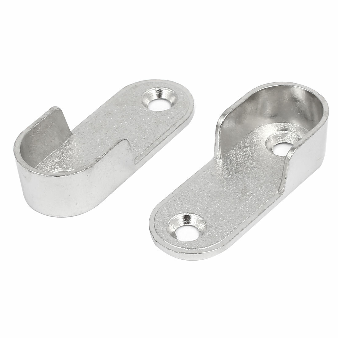 16mm Dia Nickel Plated Wall Mounted Wardrobe Rail Supports Tube Bracket ...