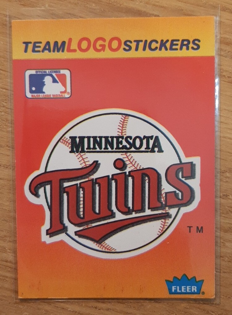 1991 FLEER TEAM LOGO STICKERS MINNESOTA TWINS TM IN COLORED AREA ...