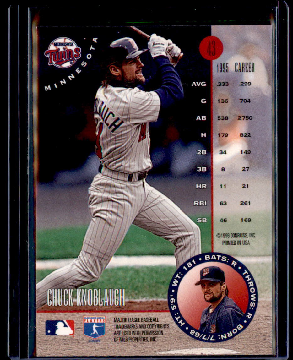 1996 Leaf - #43 Chuck Knoblauch for sale online | eBay