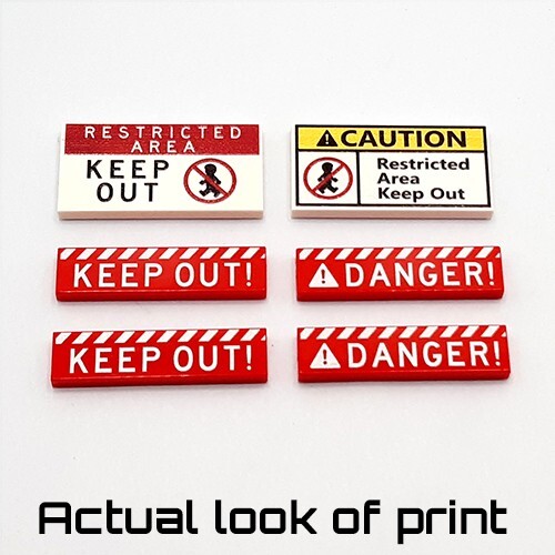 Custom UV Print on LEGO Tiles - Restricted area pack | eBay