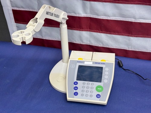 Mettler Toledo 9V 7W Dual pH Conductivity Meter SevenMulti w/ Stand ...