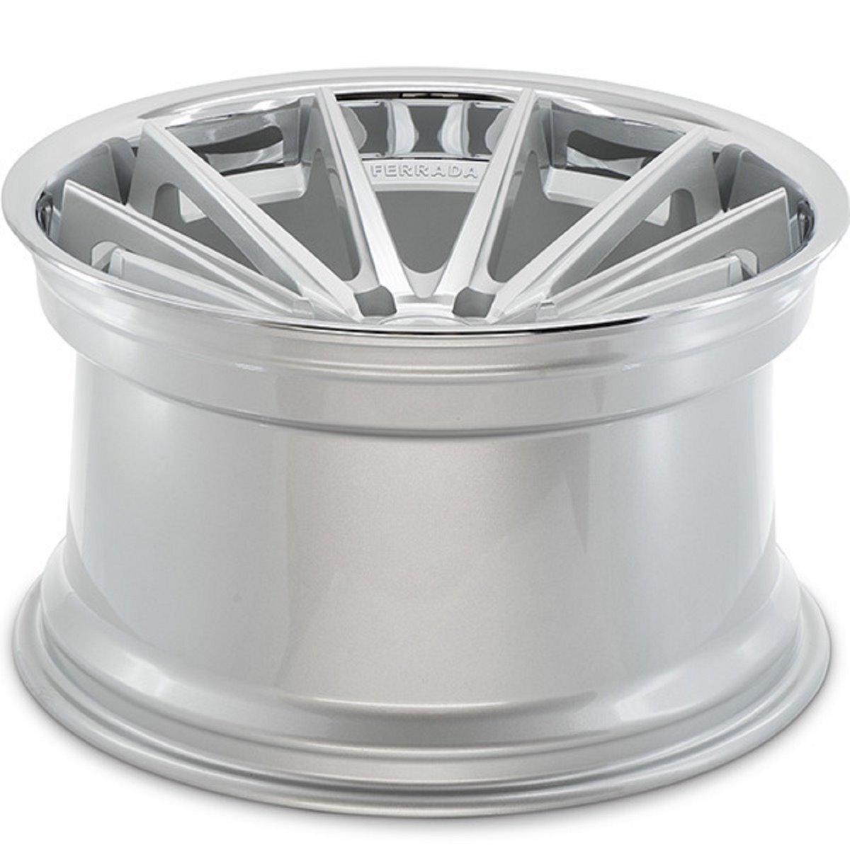22" STAGGERED FERRADA FR4 22x9 22x10.5 SILVER w/CHROME LIP CONCAVE ...