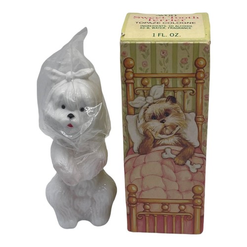 Vintage 1979 Avon "SWEET TOOTH TERRIER" Topaze Cologne FULL 1 oz ...