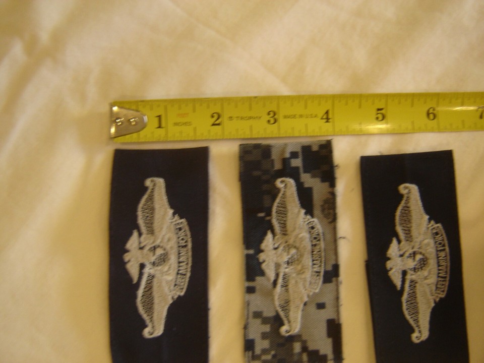 U.S. Navy Fleet Marine Force 3 Patches, 2 dark blue & 1 blue Camo cloth ...