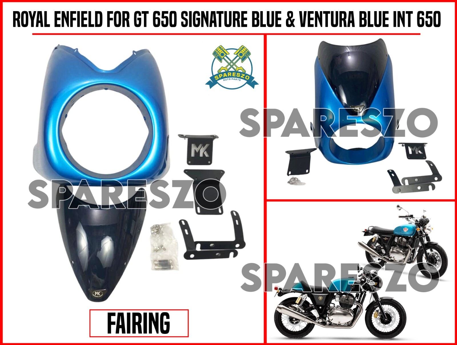 Royal Enfield GT 650 SIGNATURE BLUE & VENTURA BLUE INT 650 “COMPLETE ...