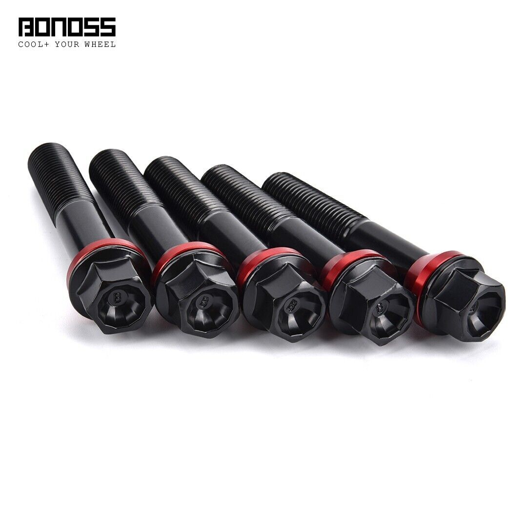 BONOSS 10Pc Forged Extended Wheel Bolts M14x1.5 72mm for Ferrari 458 ...