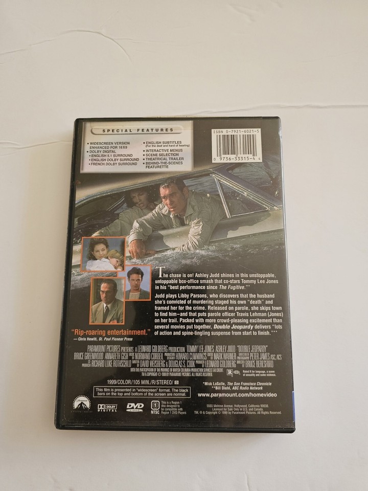 DOUBLE JEOPARDY (DVD, 1999) WIDESCREEN COLLECTION Region 1 TOMMY LEE ...