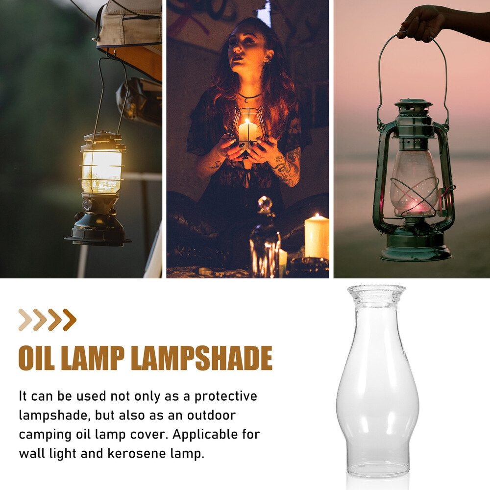 1PC Practical Clear Replacement Oil Lamp Glass Shade Kerosene Lamp ...
