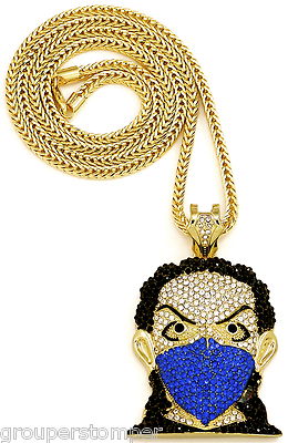 Mask Goon New Pendant Necklace with 36 Inch Franco Style Chain Hip Hop ...