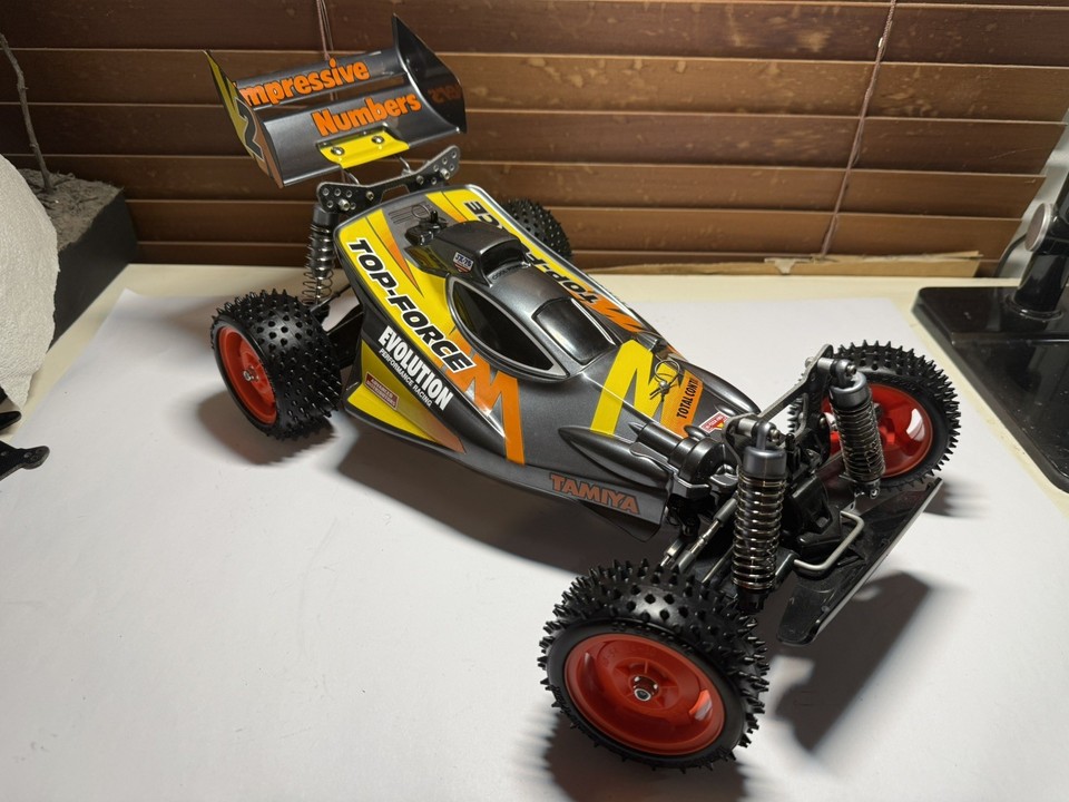 Vintage Tamiya Top Force Evolution New Built RC car with Dynatech motor ...
