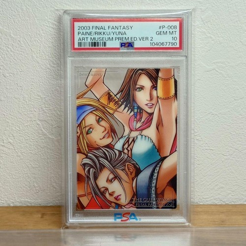 Final Fantasy X-2 Yuna Clear Art Museum Card PSA 10 FFX-2 Pine P-008 | eBay