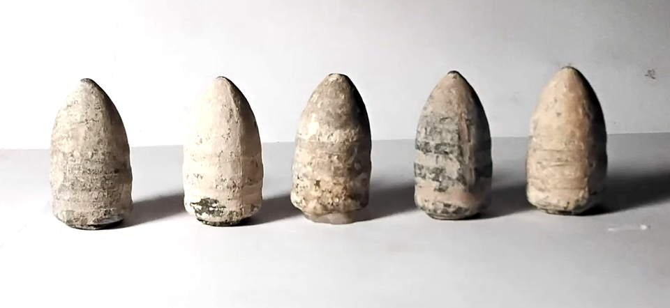 5 Civil War Relic .52 Berdan's Sharpshooters Rifle balls mafor linen ...