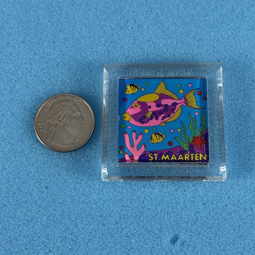 St. Maarten Caribbean Island Colorful Fish Travel Souvenir Fridge ...
