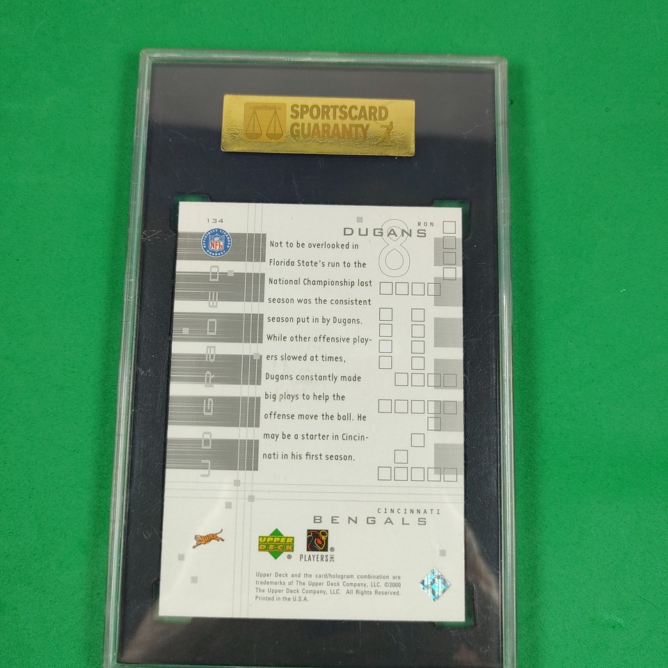Graded Ron Dugans Rookie 2000 Upper Deck #134 SGC Mint 9 Football Card ...