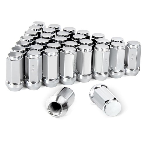 32pc 1.8" Chrome 14x1.5 Lug Nut For Chevy Silverado2500/3500 Ram2500 ...