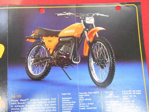 Suzuki Vintage 1979 DS125 DS185 Brochure Specification Original ...
