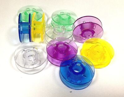 10X (Plastic) Bobbin Quick Wind #9033PQW Mixed Colours Pfaff Taiwan ...