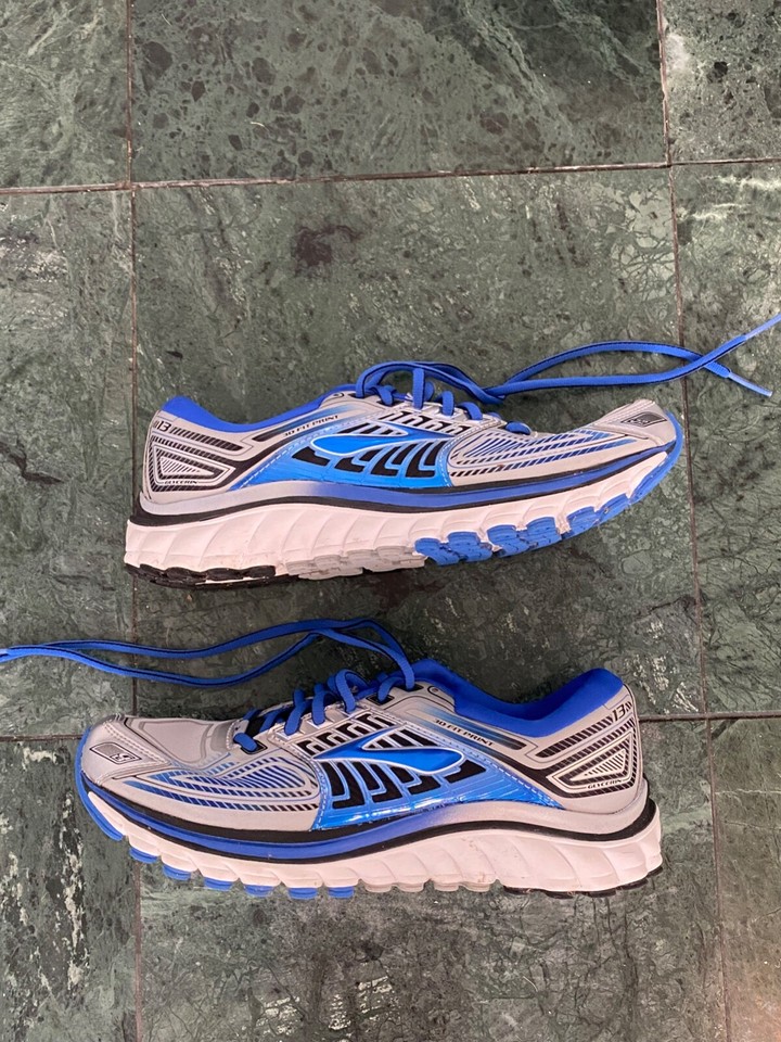 Brooks Glycerin G13 Mens Running Shoes Blue/Silver 3D Fit Print Size US ...