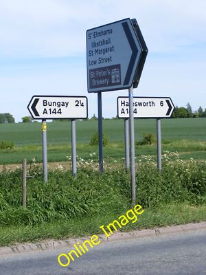 Photo 12x8 Roadsigns on the A144 Halesworth Road Great Common/TM3787 At ...