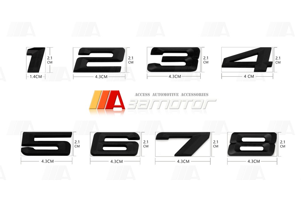 Gloss Black Letter Trunk Rear Emblem Badge Decal 323Ci fits BMW E46 E92 ...