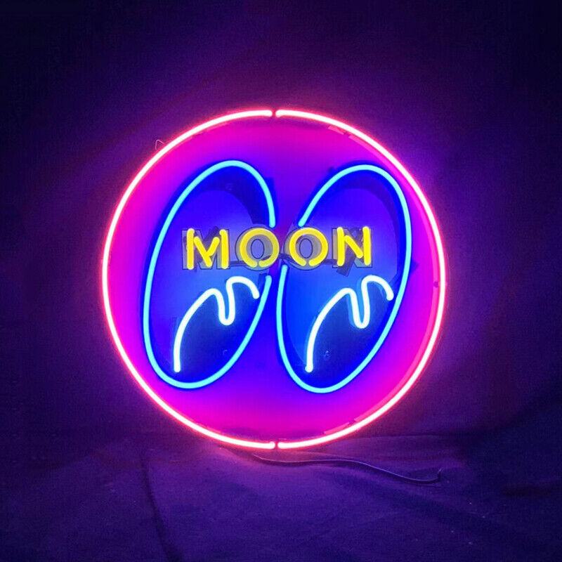 17"x17" Mooneyes Moon Eyeball Eyes Acrylic Neon Sign Lamp Light Visual ...