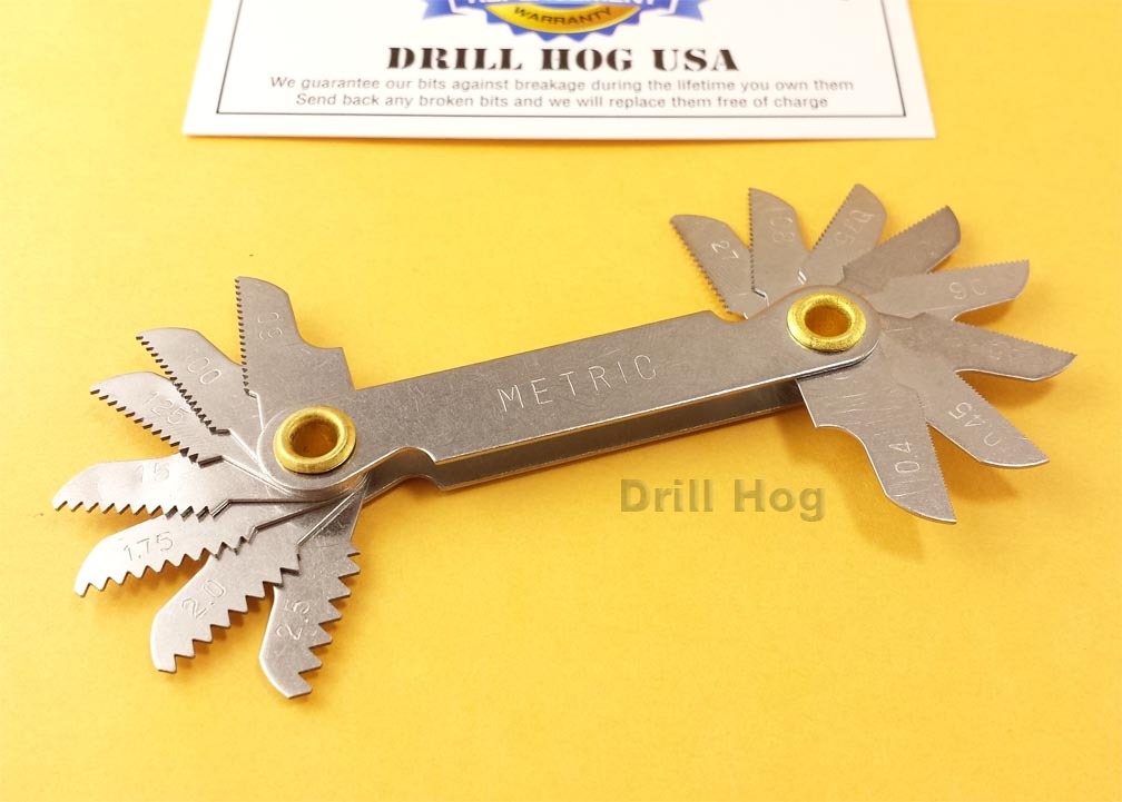 Screw Thread Gauge Screw Pitch Gauge Tool Gauge Checker MM Metric Drill ...