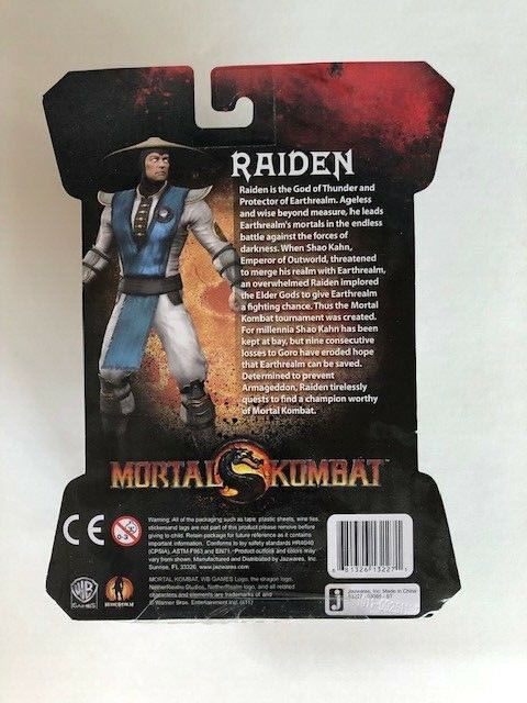 Mortal Kombat Raiden Action Figure New Jazwares Factory Sealed OOP | eBay
