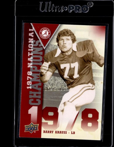 2012 Upper Deck University of Alabama - National Champions Barry Krauss ...