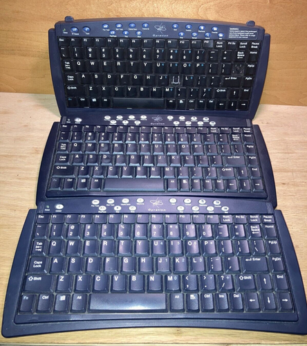 LOT x3 Gyration Black Wireless 30' Keyboard GC15CK GP9110 No Receiver ...