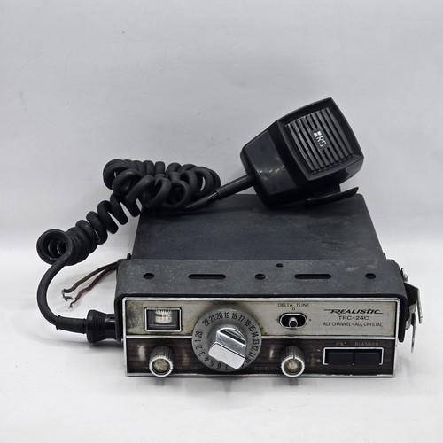 Realistic CB Radio TRC-24C With Car/Truck Mount Manual Mic Untested ...