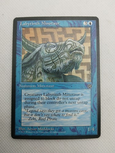 MTG Magic The Gathering Card Labyrinth Minotaur Blue Homelands | eBay