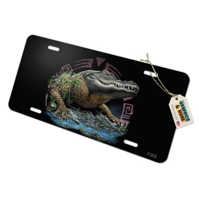 Aztec Alligator Gator Novelty Metal Vanity Tag License Plate