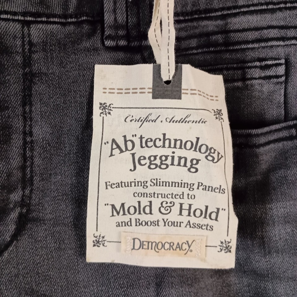 Democracy Ab Technology Black Denim Jegging Jeans 10 Mid Rise New with ...