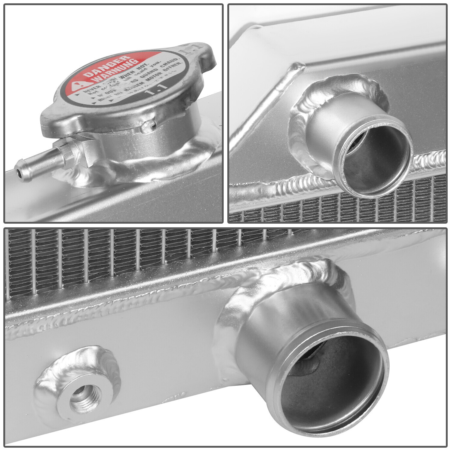 FOR 1965-1967 Pontiac GTO/Tempest/LeMans 3-Row Full Aluminum Racing ...