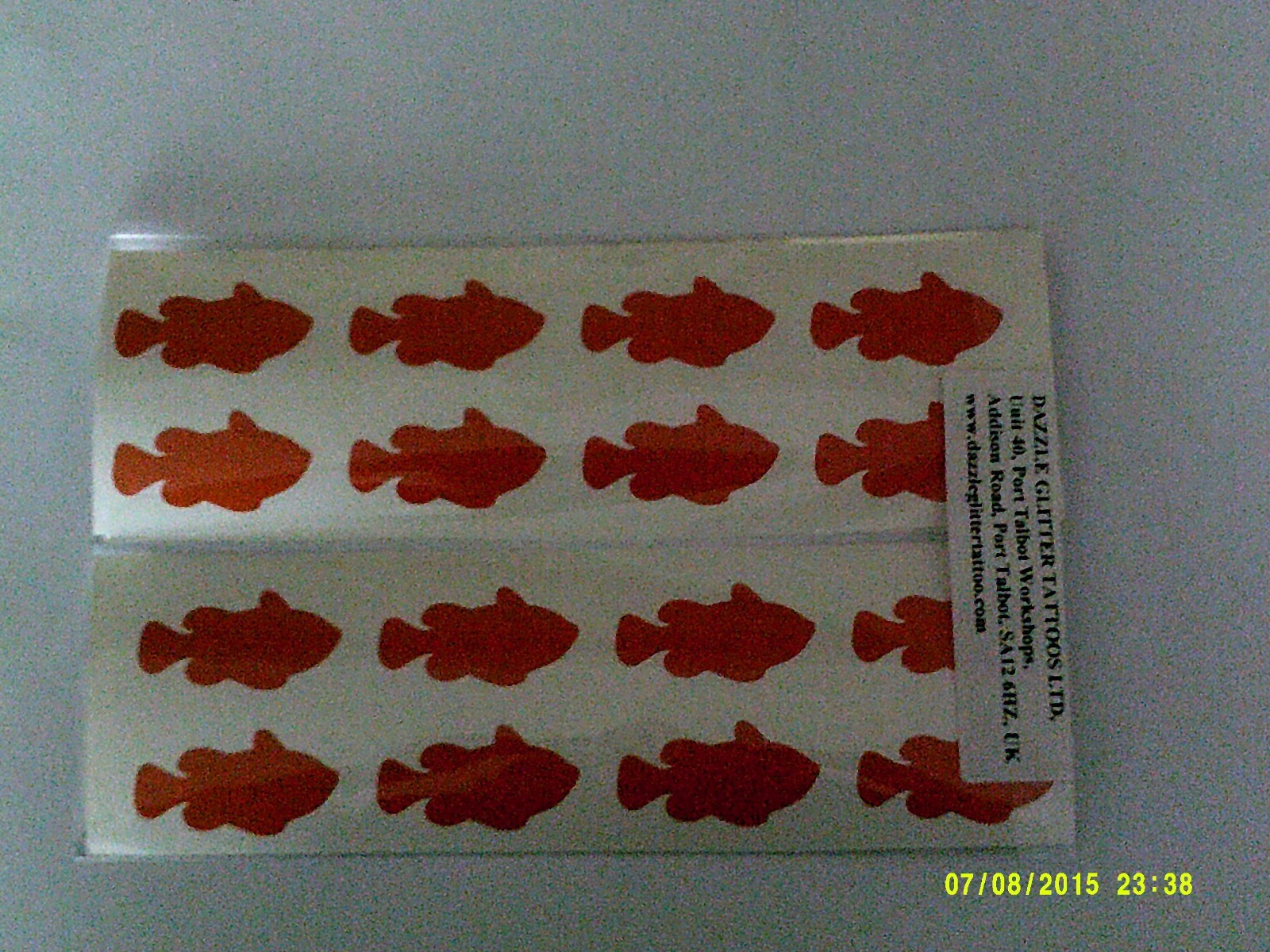 20 - 500 orange fish stickers boys girls goldfish ocean sea tank ...