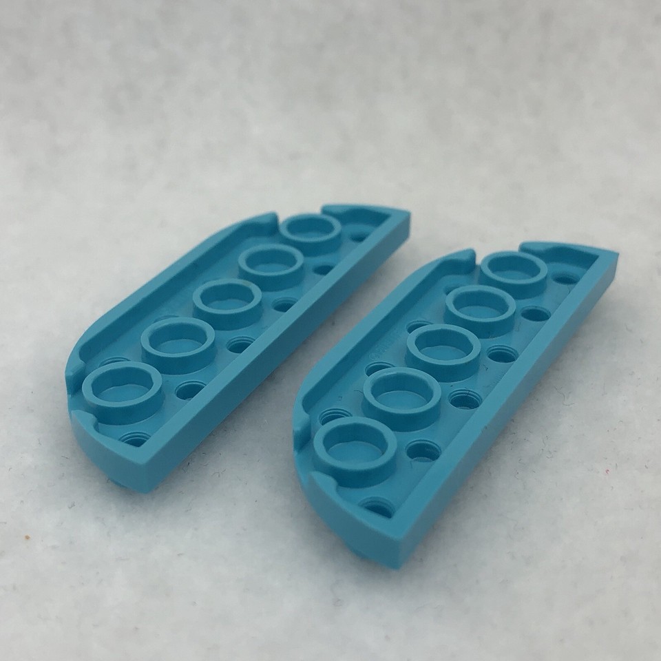 LEGO 18980 Medium Azure Plate, Round Corner 2 x 6 Double (x2) | eBay