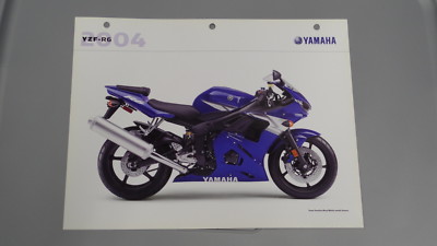Yamaha 2004 YZF-R6 YZF R6 Dealers Sales Specifications Chart Data Sheet ...