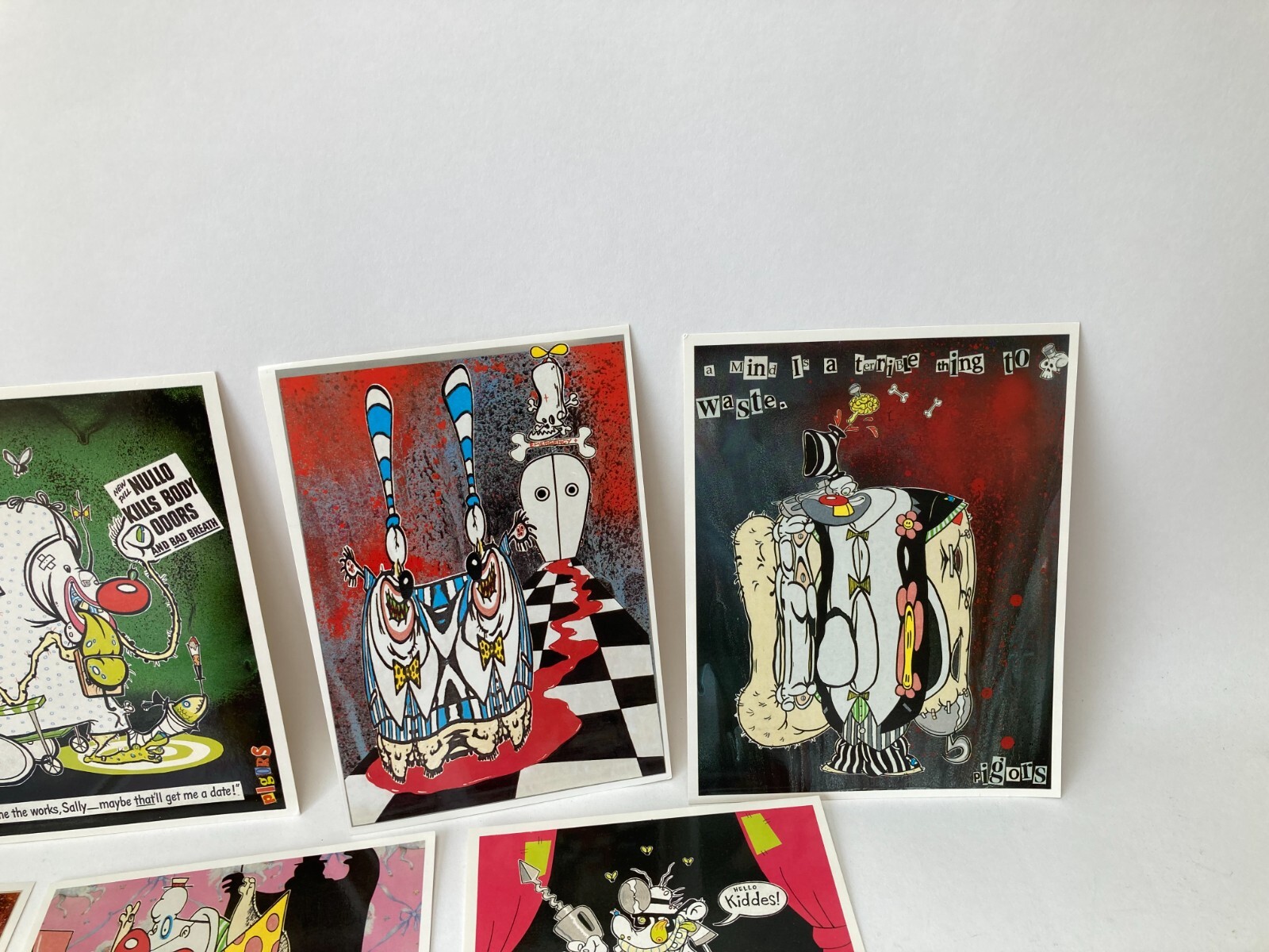 Vintage Eric Pigors Toxic Toons Postcards 1990 | eBay