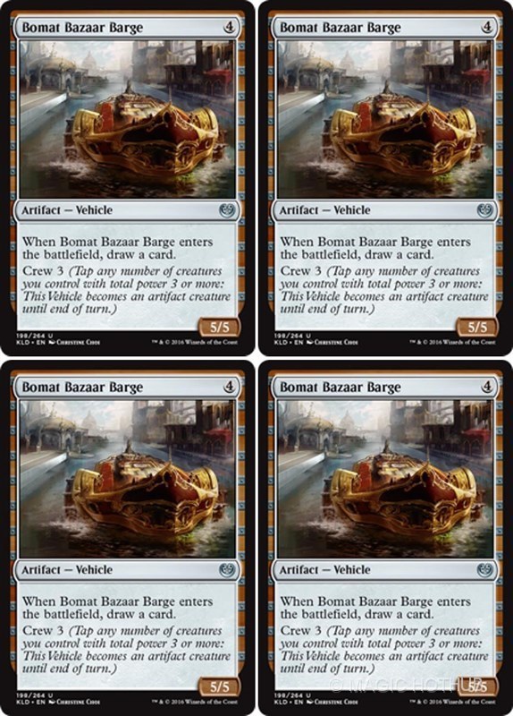 4x BOMAT BAZAAR BARGE Kaladesh MTG Artifact — Vehicle Unc | eBay