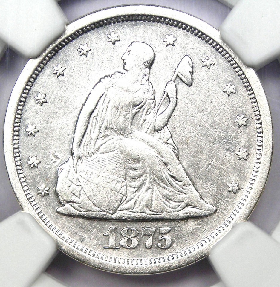 1875-S Twenty Cent Coin 20C - Certified NGC AU Details - Rare Type Coin ...