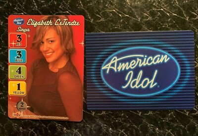ELIZABETH LETENDRE American Idol Season 3 SINGER CARD Made in the USA ...