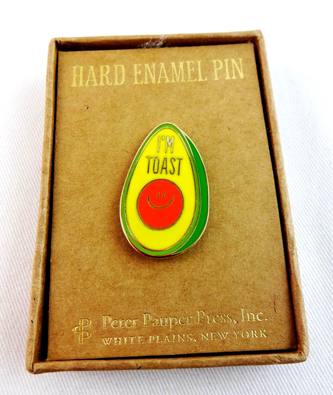 Avocado Pin I'm Toast Collectible Enamel Pin Gift Box | eBay