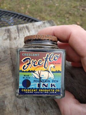 Vintage Crescent Freflo Fountain Pen Ink Swan Logo | eBay