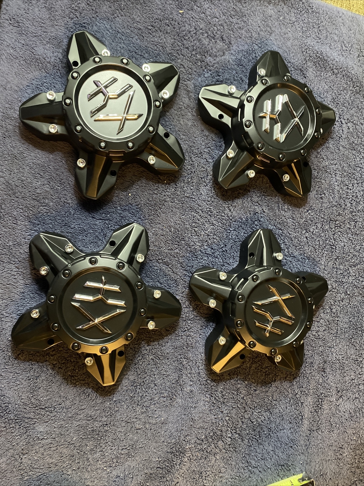 KX WHEEL CENTER CAPS #KX03-2-CAP C5057L179 SET OF 4 CAPS MATTE BLACK | eBay