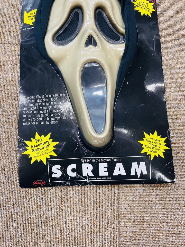 Scream Movie GhostFace Bleeding Mask - 1997 by FunWorld Sealed In Box ...