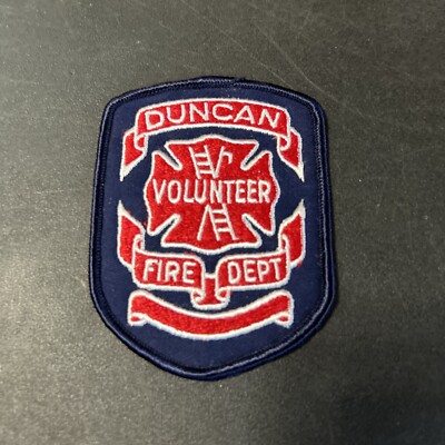Vintage Obsolete Fire Department Patch Duncan | eBay