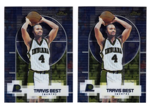 (2) 2000-01 TOPPS FINEST TRAVIS BEST CARD #87 LOT **NM-MT** INDIANA ...
