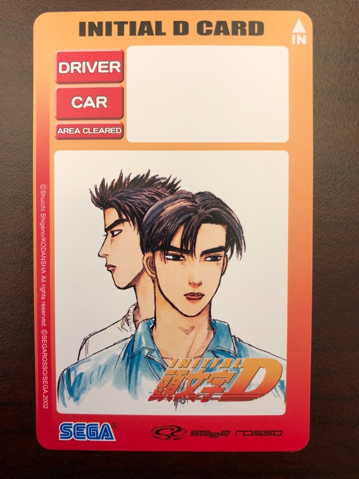 Initial D Card for Arcade Game - Magnetic Card for Initial D - Sega ...