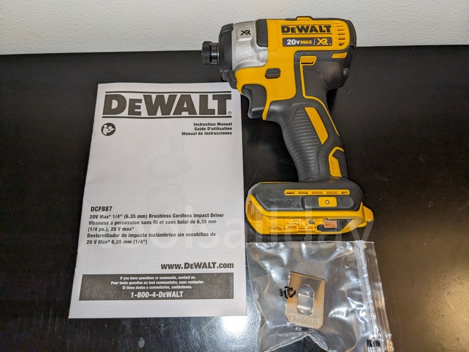 DEWALT DCF887B 20V MAX XR Li-ion Cordless Brushless 3-Speed 1/4" Impact ...