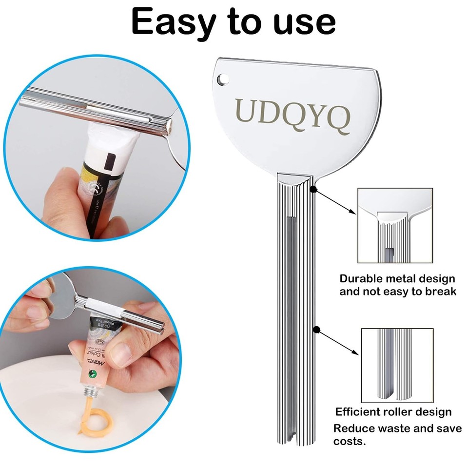 Toothpaste Squeezer, 6PCS Metal Tube Roller Toothpaste Tube Squeezer ...